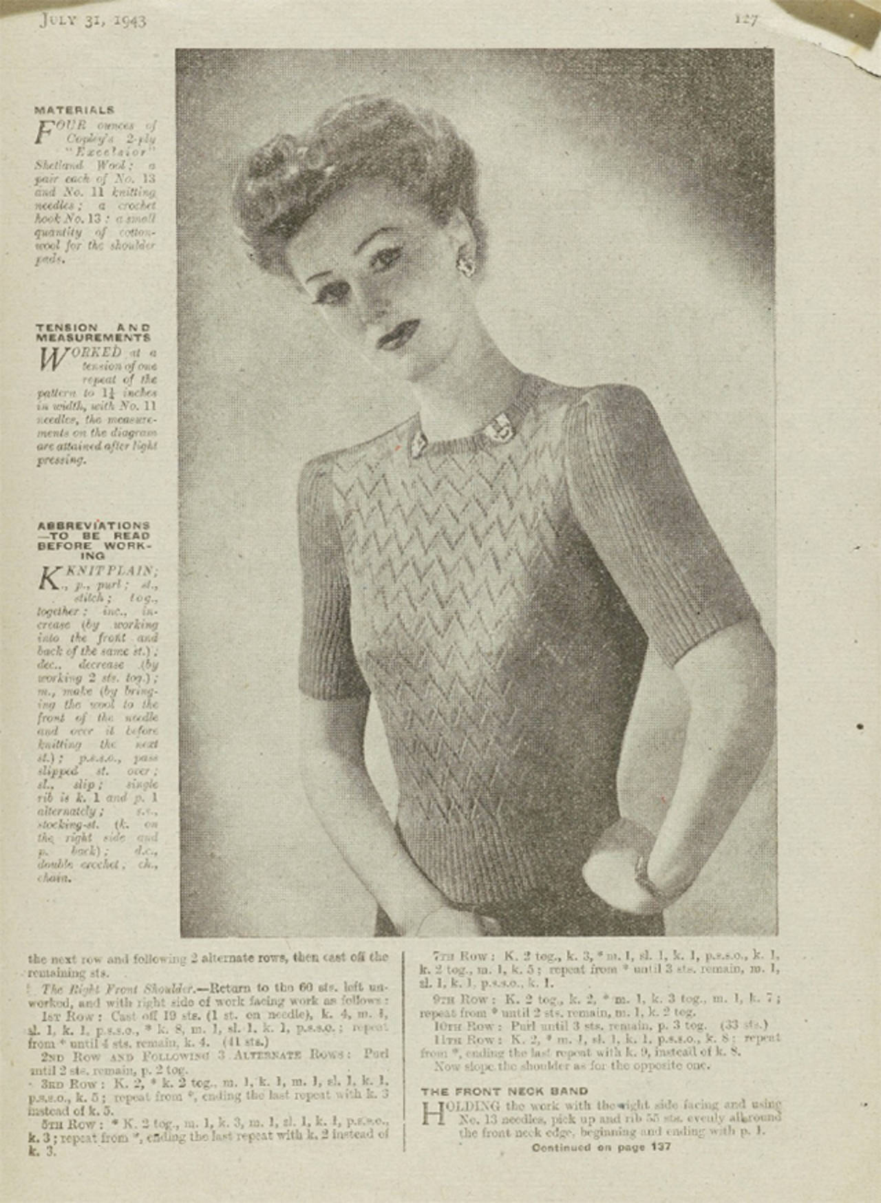 1940s knitting patterns · V&A
