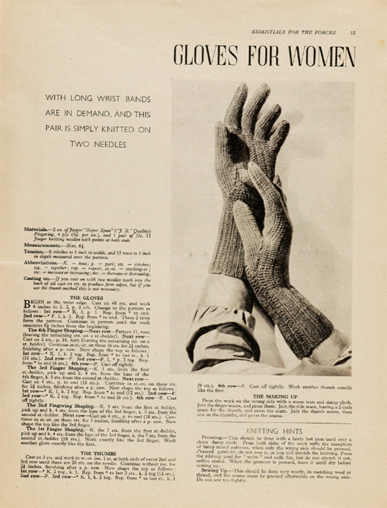 V&A · 1940s Knitting Patterns