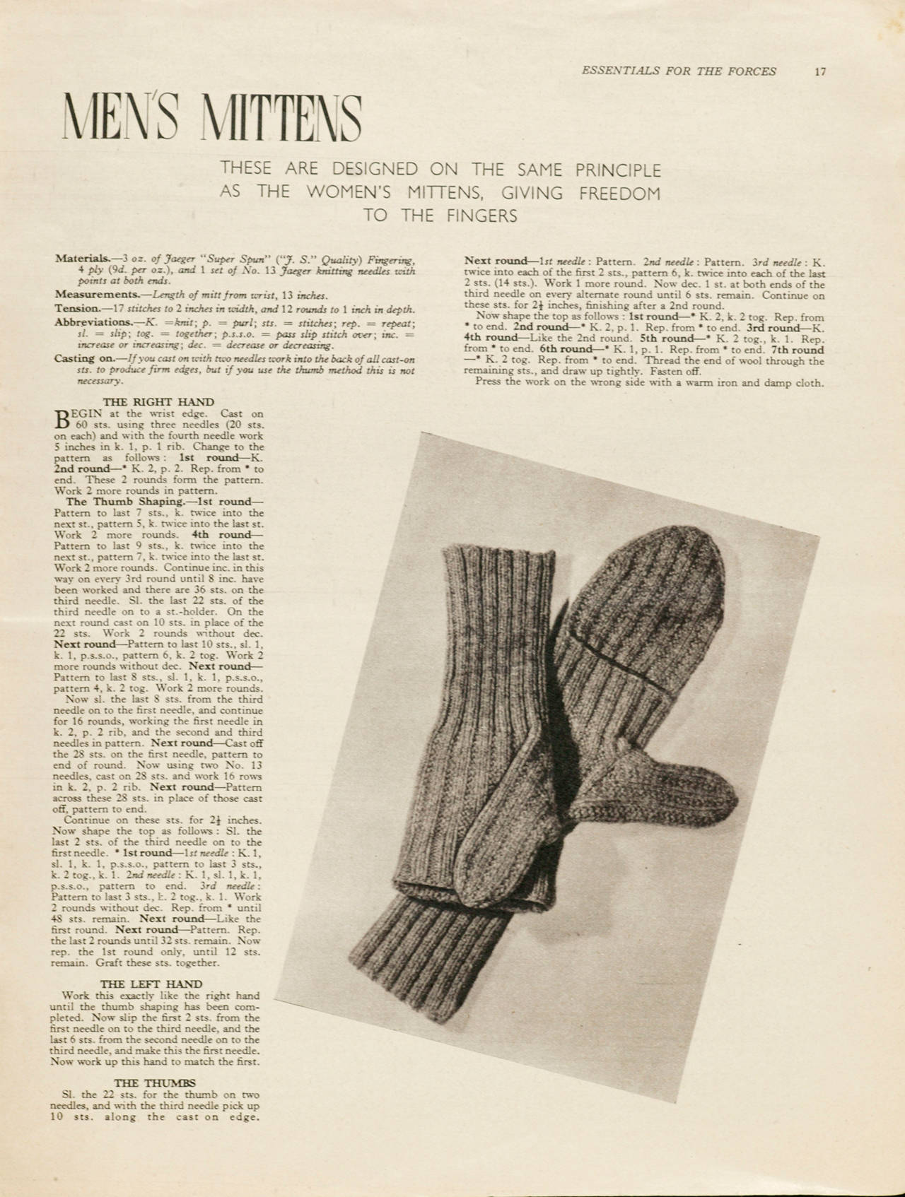 V&A · 1940s Knitting Patterns