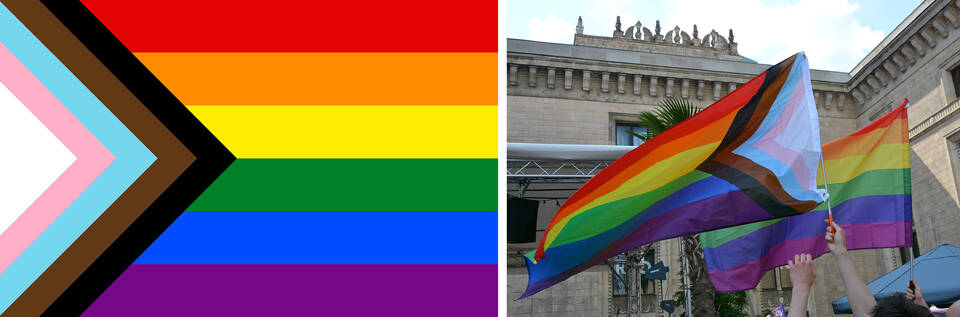 The Progress Pride flag · V&A