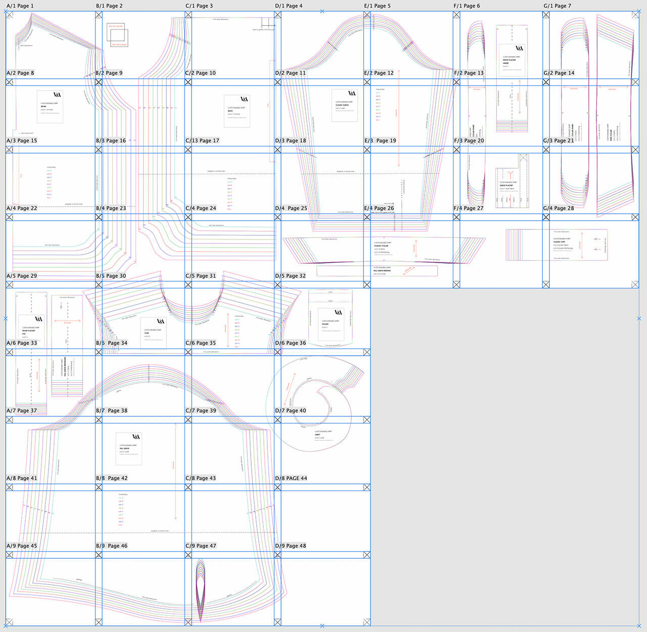 Customisable shirt pattern – print layouts · V&A